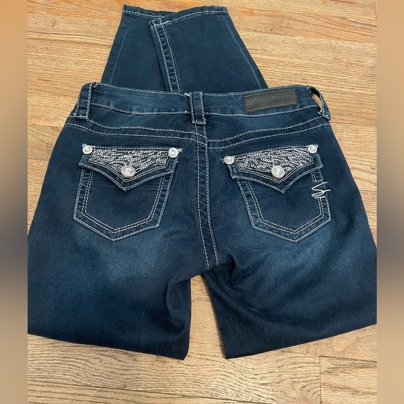 Seven7 | Jeans | Seven 7 Blue Jeans Denim Size 2p Skinny With Designs ...
